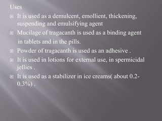 TRAGACANTH-1.pptx carbohydrates pharmacognosy | PPTX