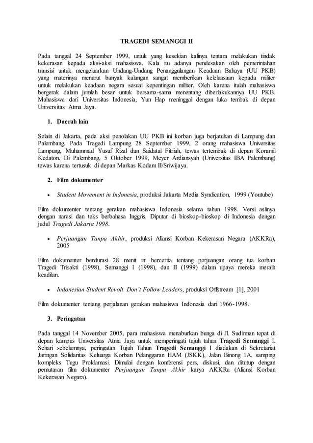 Tragedi semanggi ii | PDF