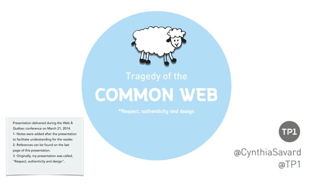Tragedy of the common web | PPT