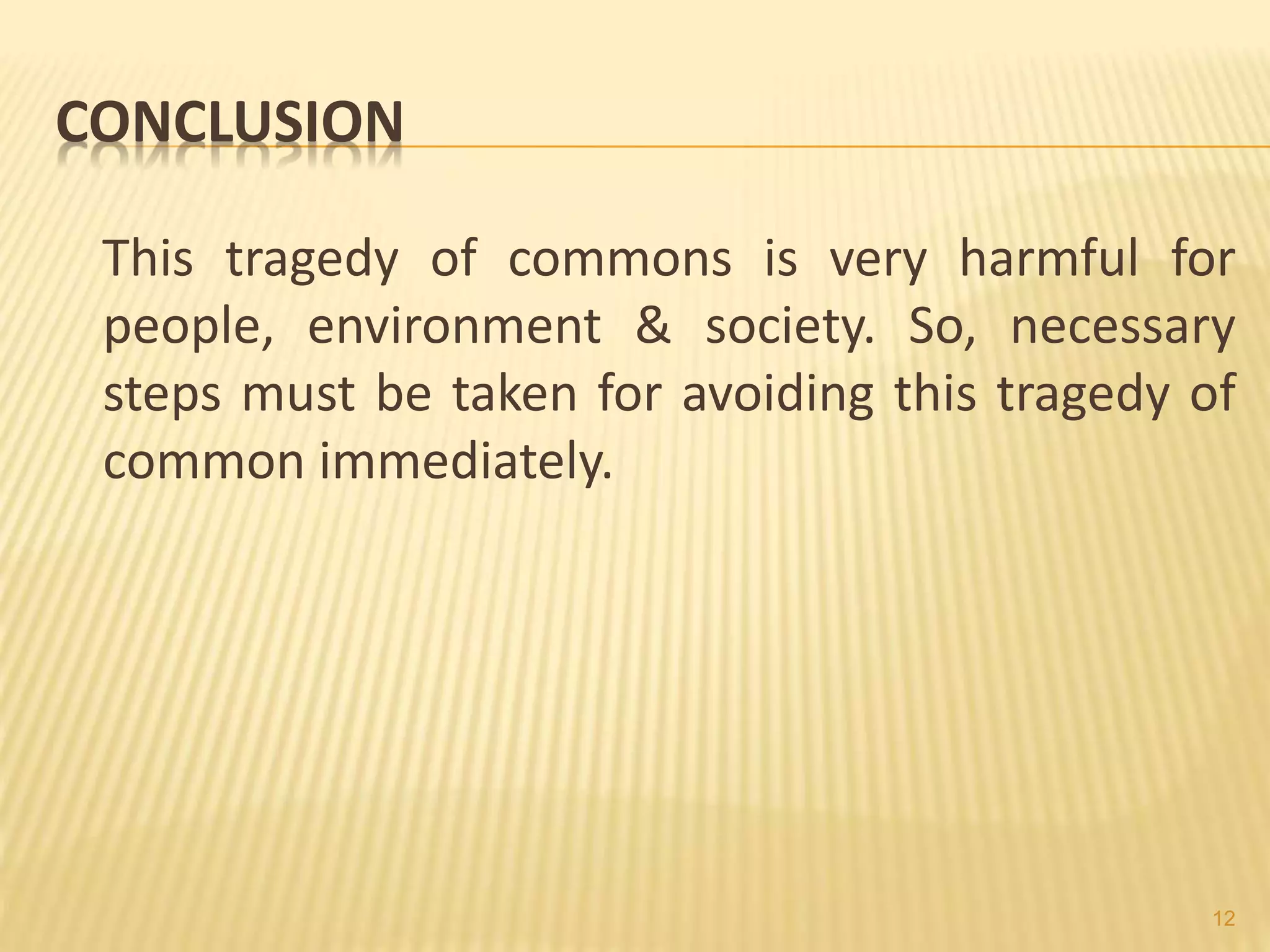 Tragedy of commons | PPTX