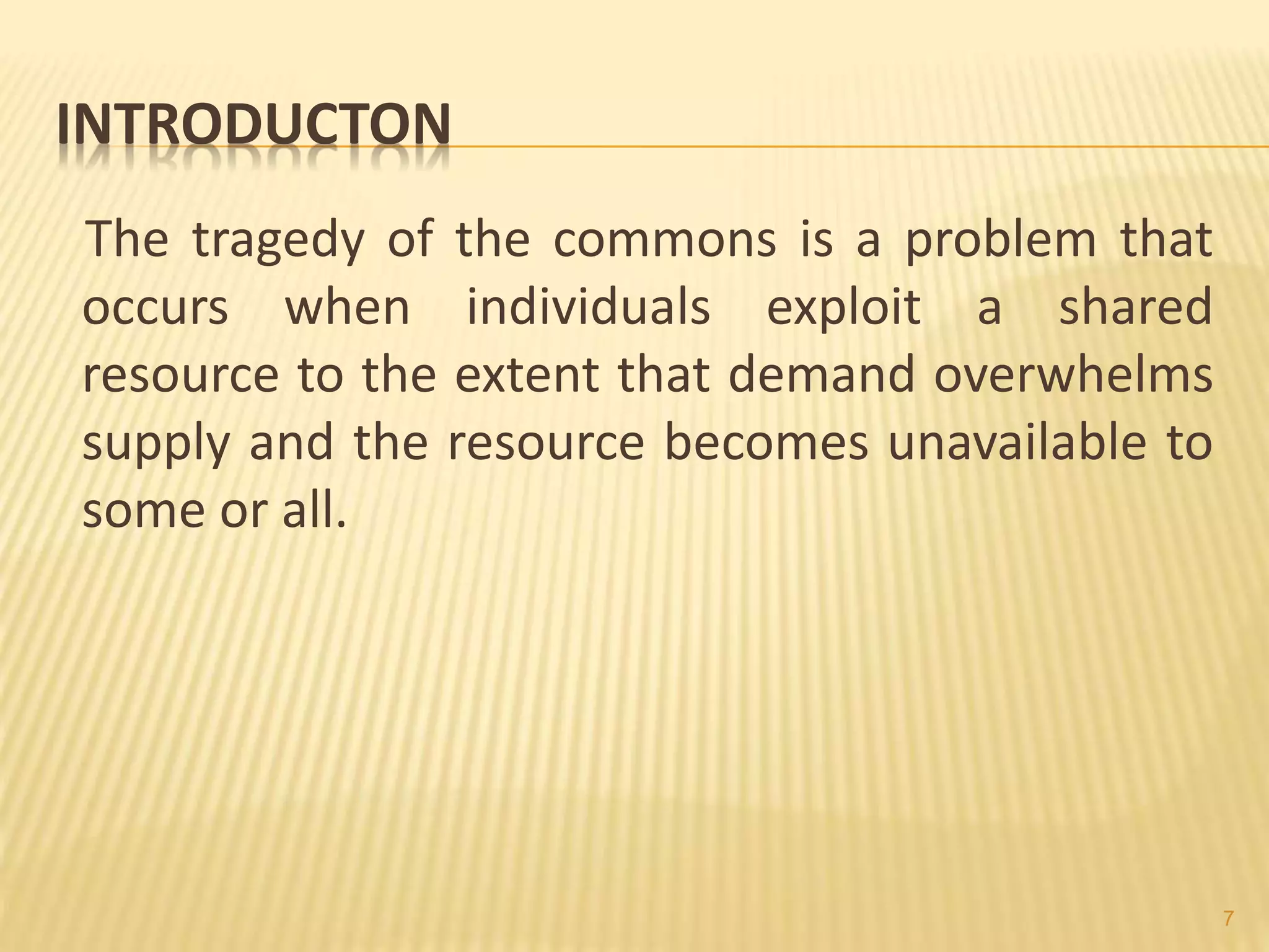 Tragedy of commons | PPTX