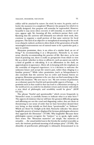 Tragedy, pessimism, nietzsche, by joshua foa dienstag | PDF