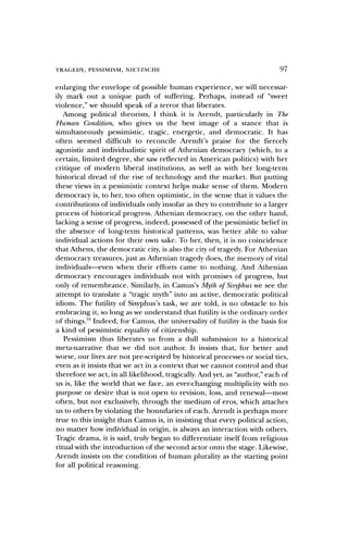 Tragedy, pessimism, nietzsche, by joshua foa dienstag | PDF