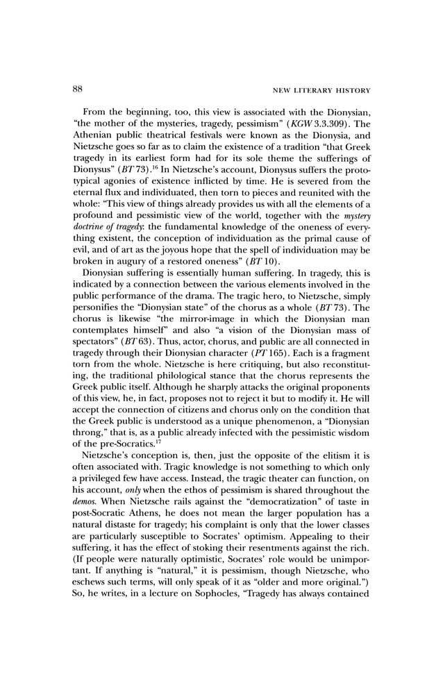 Tragedy, pessimism, nietzsche, by joshua foa dienstag | PDF