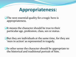 Aristotle's concept of Tragic hero | PPTX