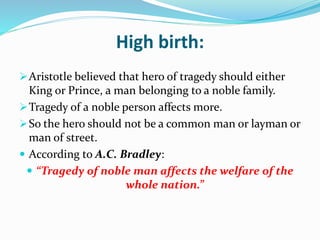 Aristotle's concept of Tragic hero | PPTX