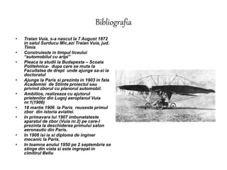 Traian Vuia, pionier al aviatiei | PPTX