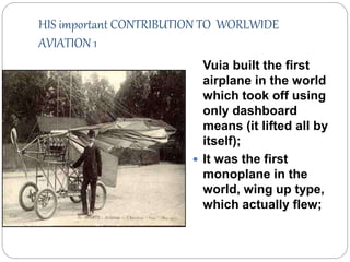 Traian Vuia, pioneer of aviation | PPTX