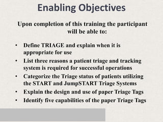 Triage system of ambulance | PPTX