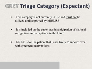 Triage system of ambulance | PPTX