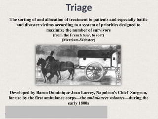 Triage system of ambulance | PPTX