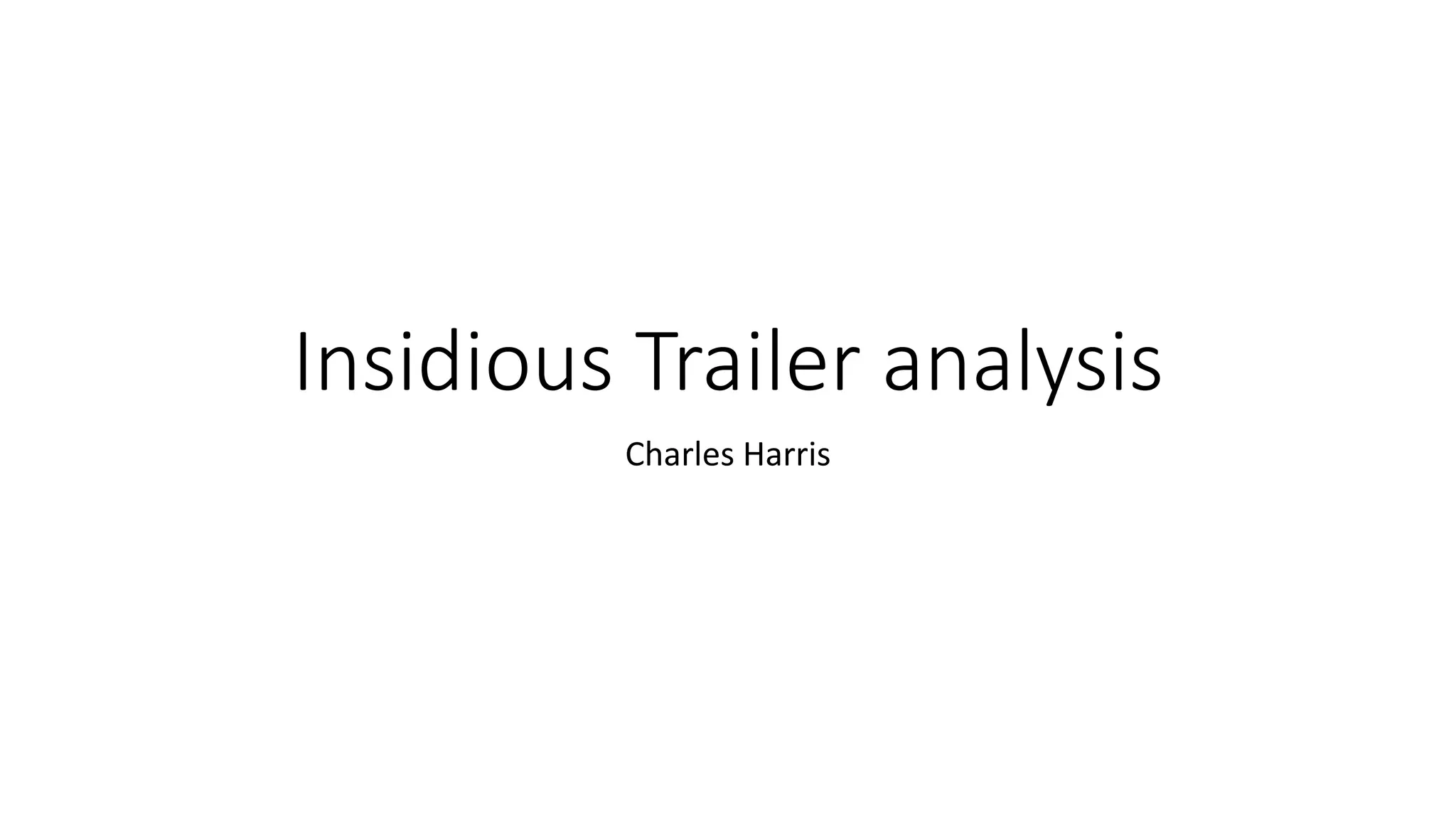 Insidious advertising campaign analysis | PPT