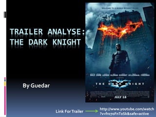 Trailer analyse | PPT