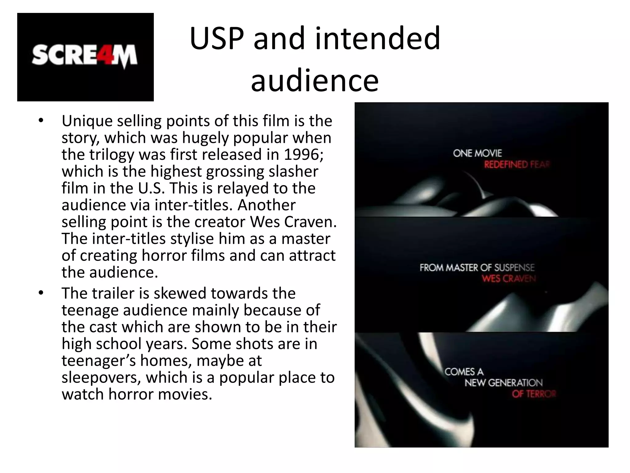 Trailer analysis scream 4 | PPT