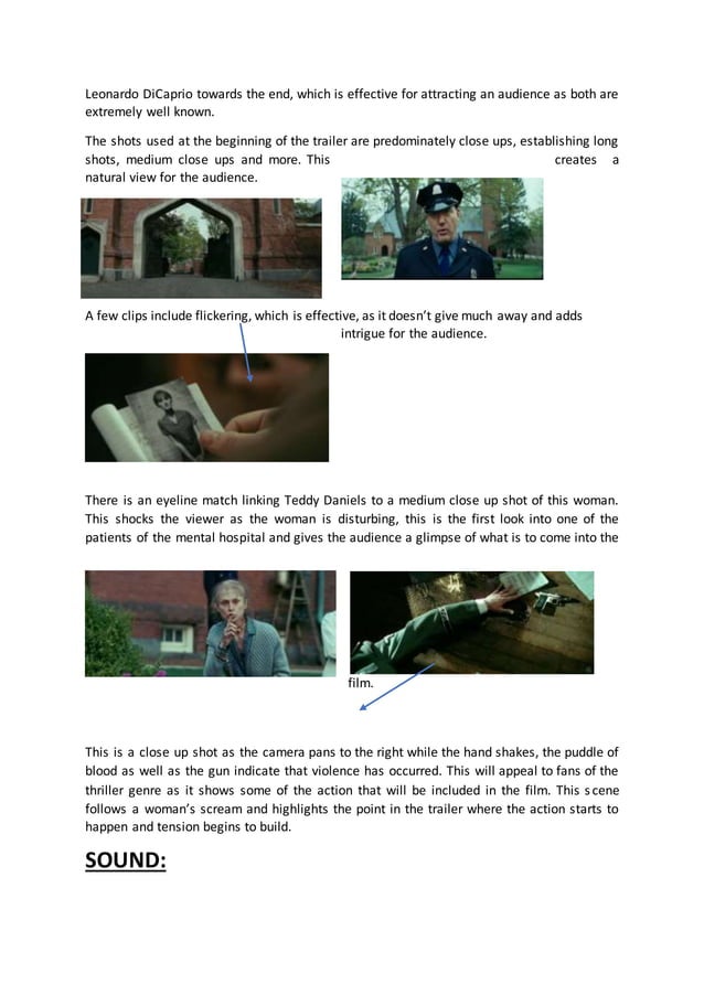 Trailer analysis shutter island | DOCX | Movies | Entertainment