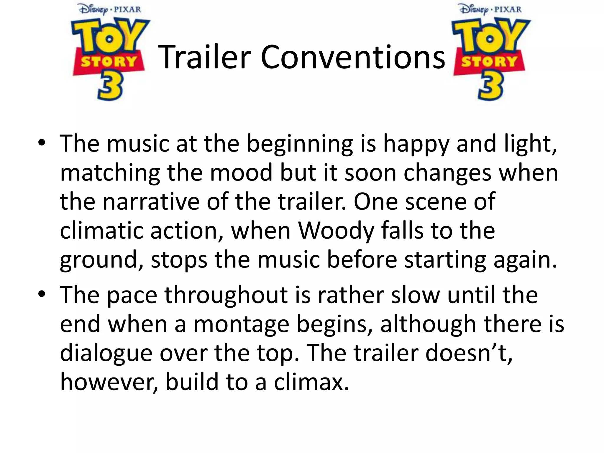 Trailer analysis toy story 3 | PPTX