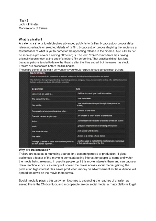 Trailer analysis( new and improved) Jack | DOCX