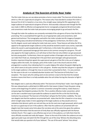 Trailer analysis two | DOCX