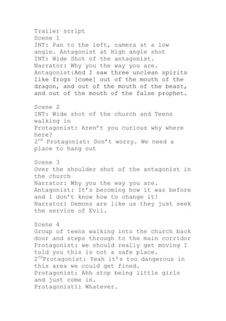 Trailer Script | DOCX