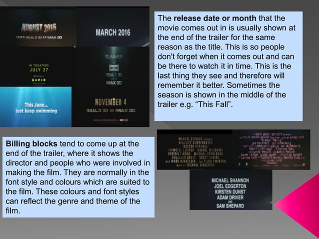 Trailer codes and conventions | PPTX | Music Video | Genres