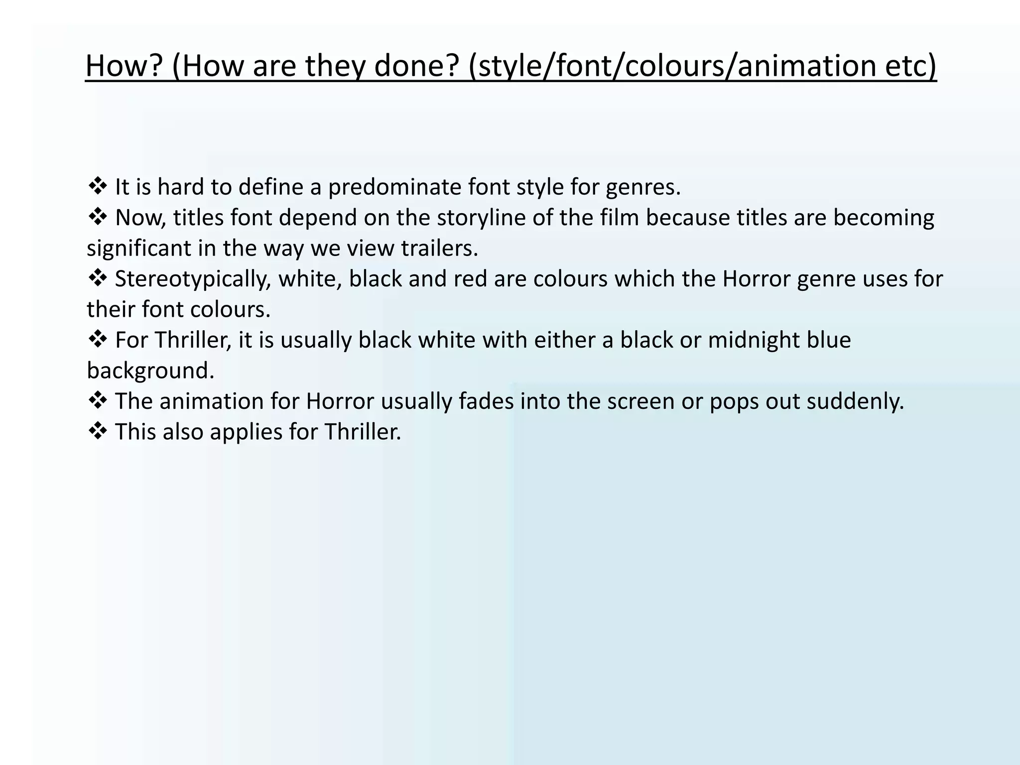 Trailer credits and titles 2 | PPTX