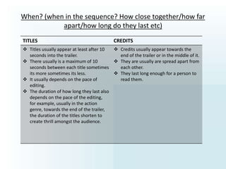Trailer credits and titles 2 | PPT