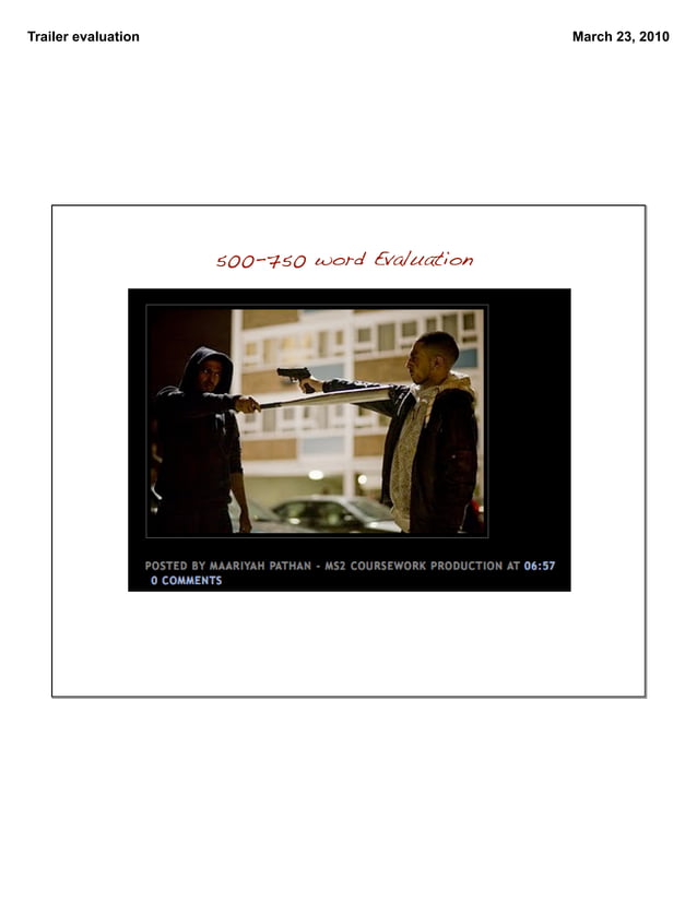 Trailer Evaluation | PDF