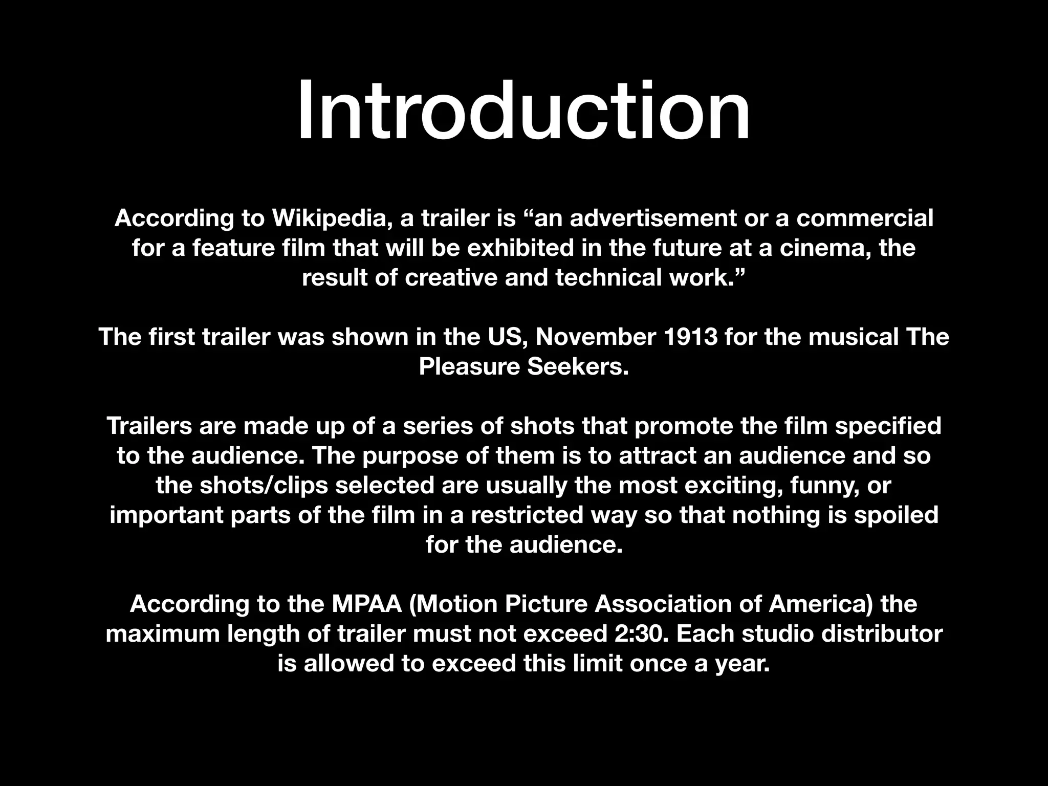 Trailer Presentation | PDF