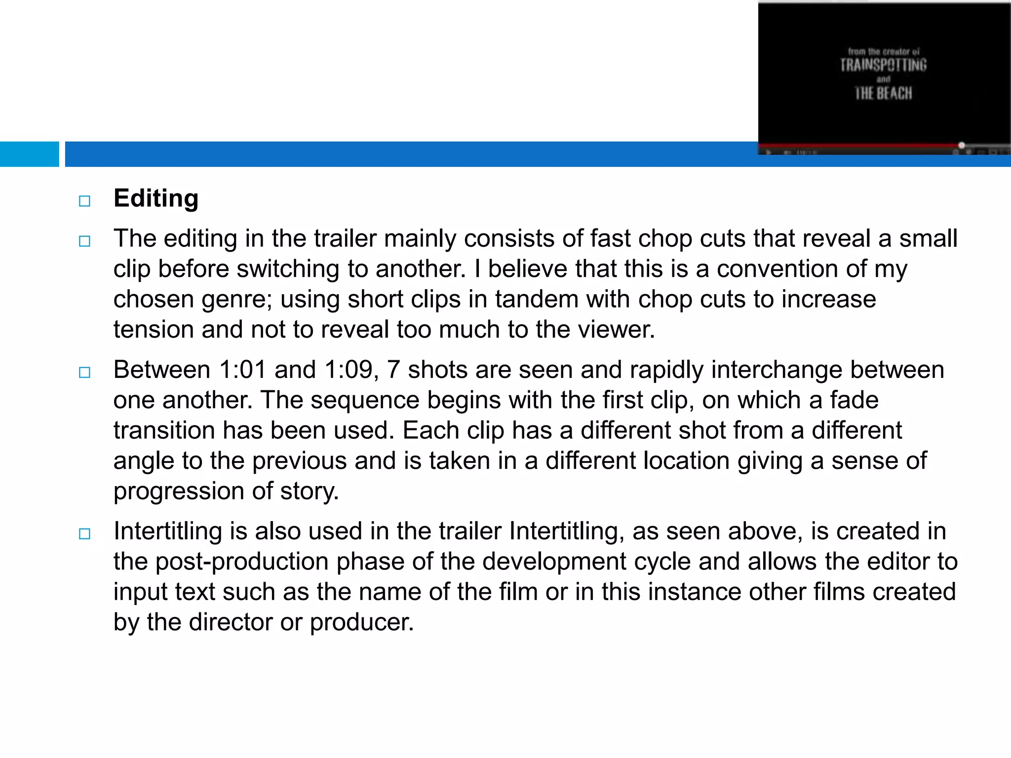 Trailer research - 28 Days Later | PPTX