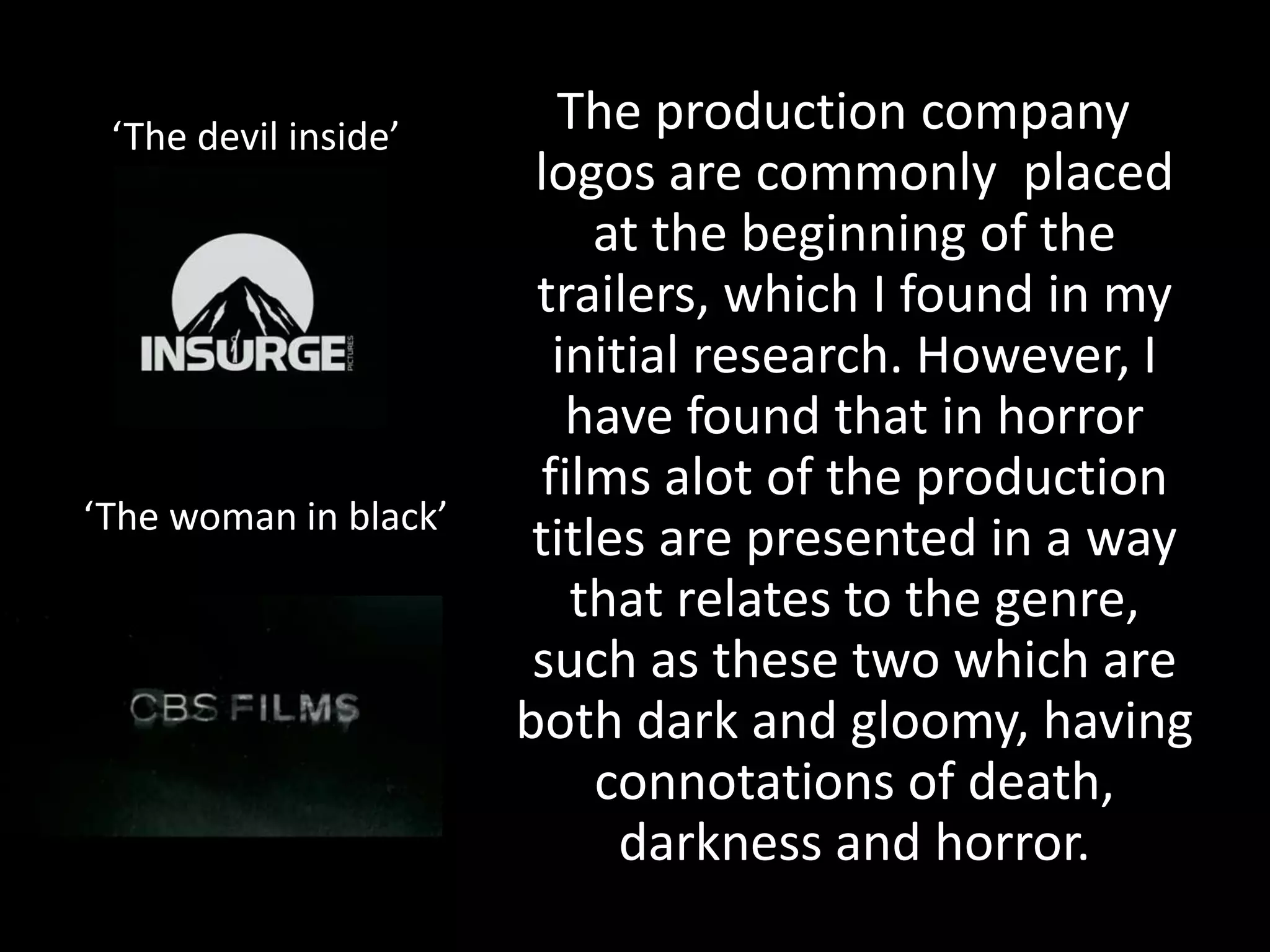 Horror film trailer research | PPTX