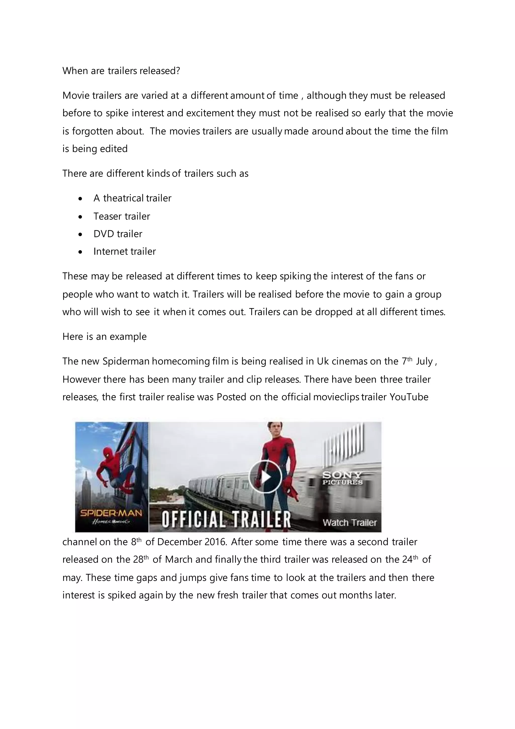 Trailers | DOCX