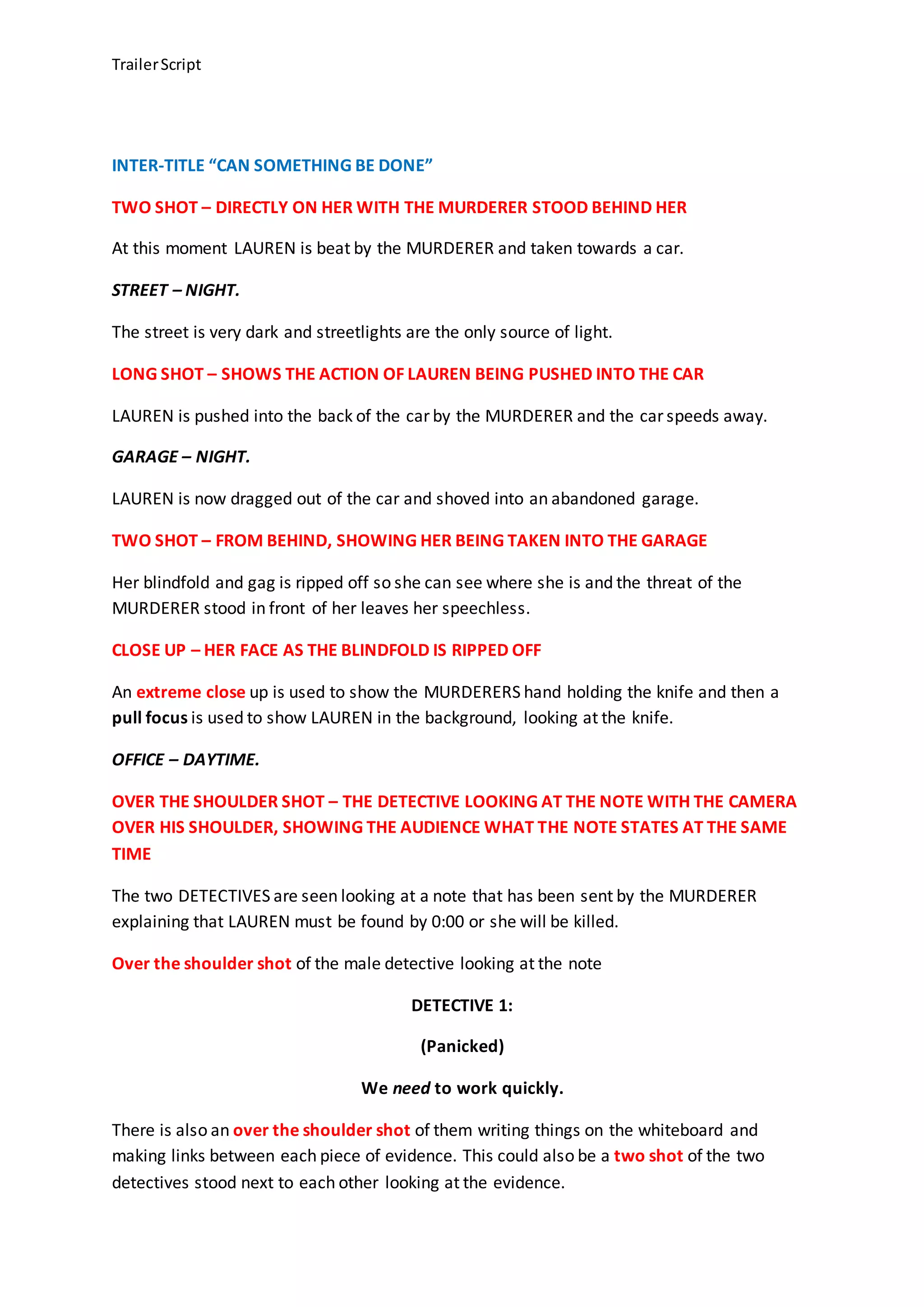 Trailer Script 2 | PDF