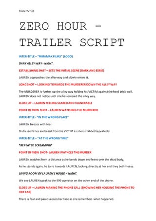 Trailer Script 2 | PDF