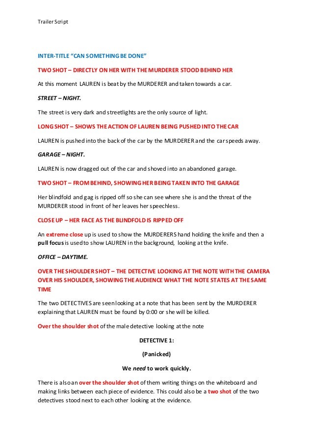 Trailer Script 2