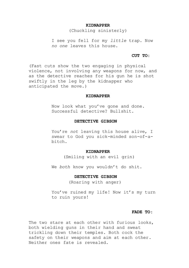 Trailer script | DOCX | Crime & Harmful Acts to Individuals, Society & Human Right Violations ...