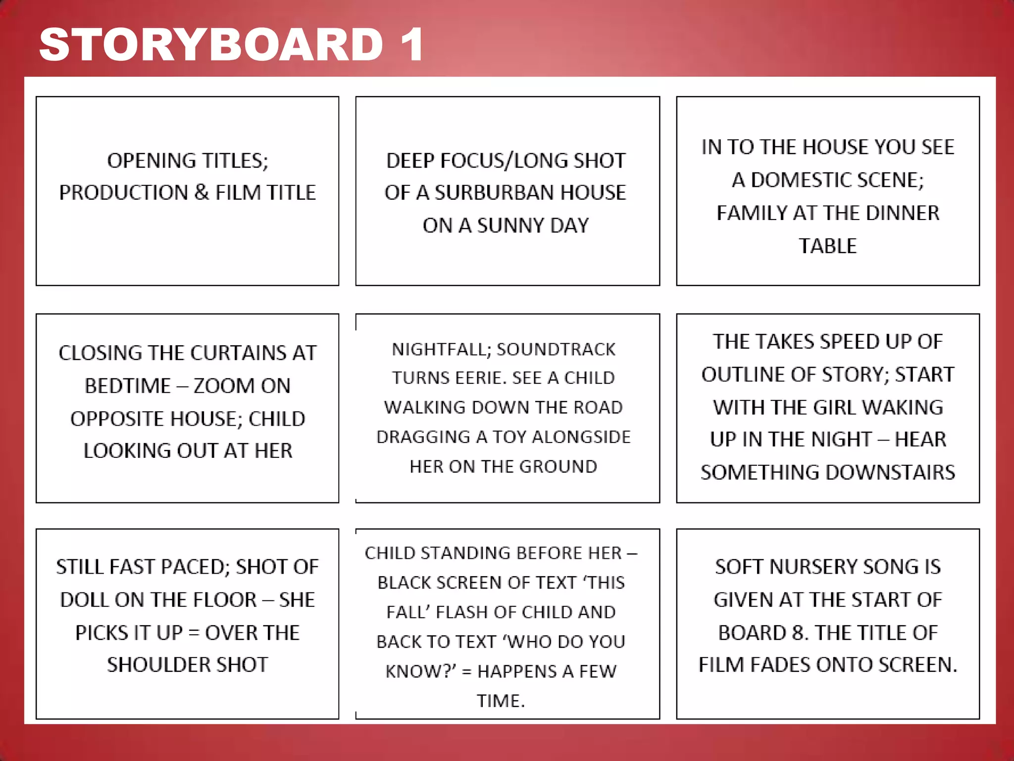 Trailer Storyboards | PPTX | Screenwriting | Content Production