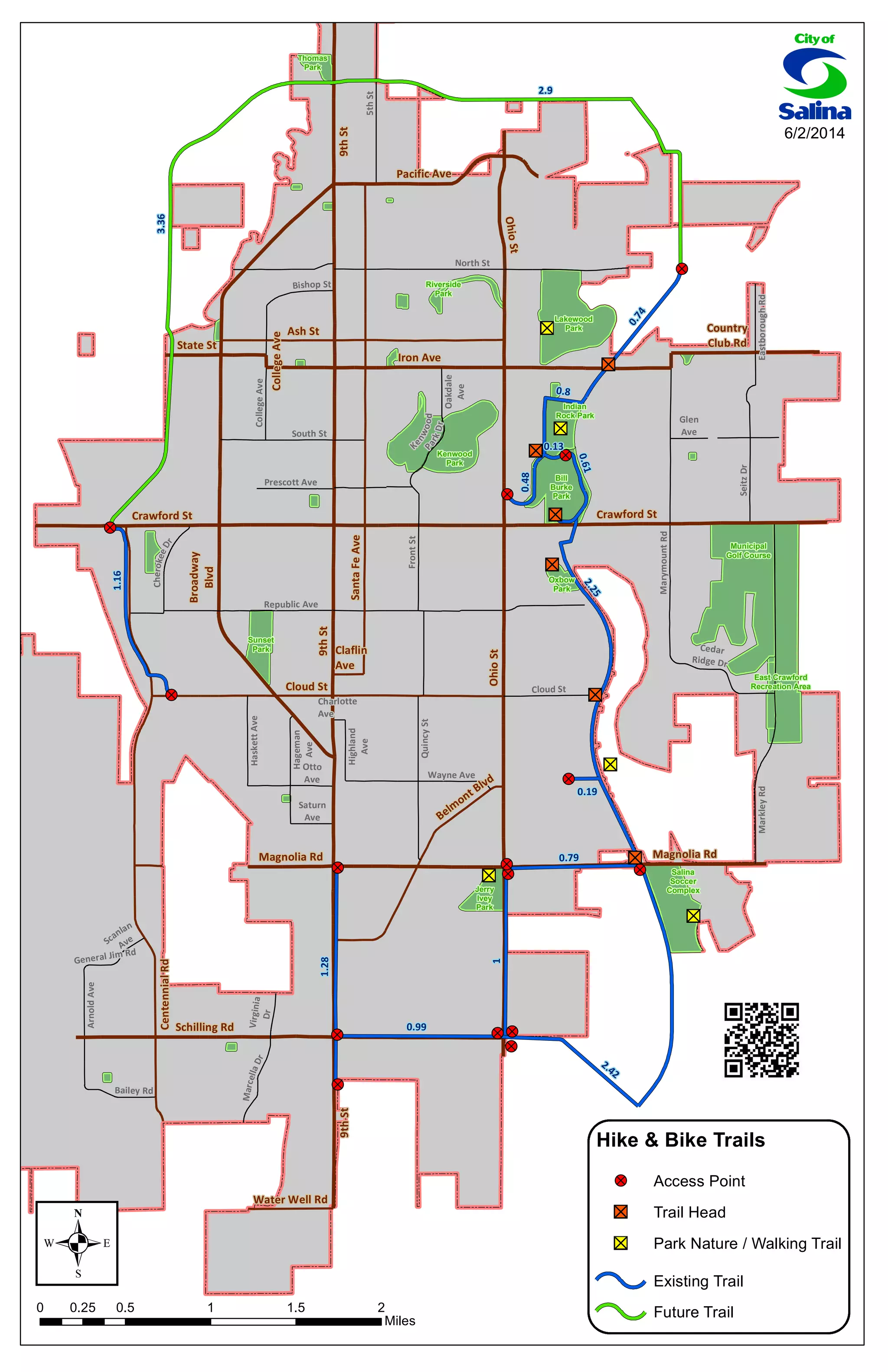 City of Salina Map-Trail Head Signs | PDF