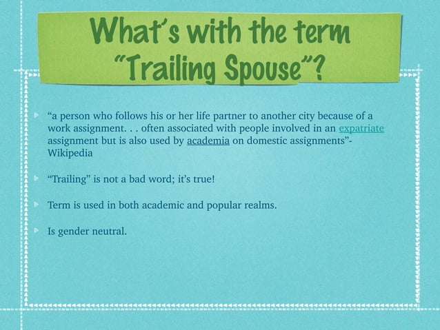 Trailing spouse webinar presentation | PPT