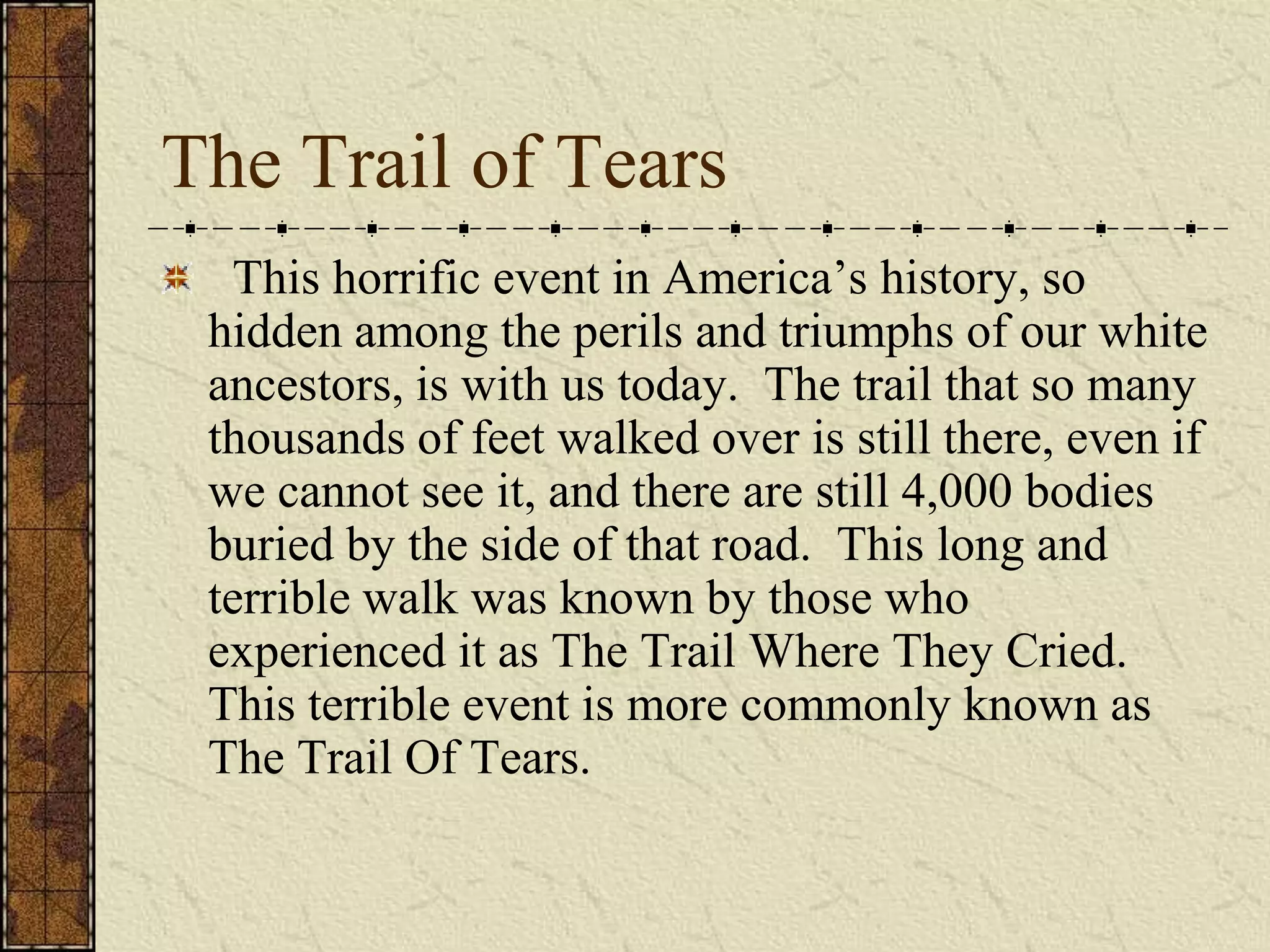 Trailoftears | PPT