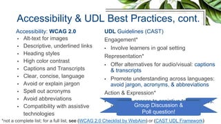 Accessibility Tips: How to create accessible learning content | PPT