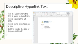 Accessibility Tips: How to create accessible learning content | PPT