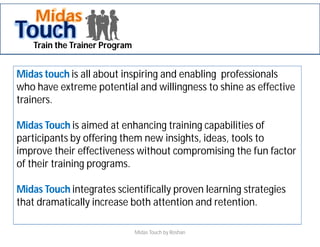 Train the trainer.midas touch.roshan | PDF