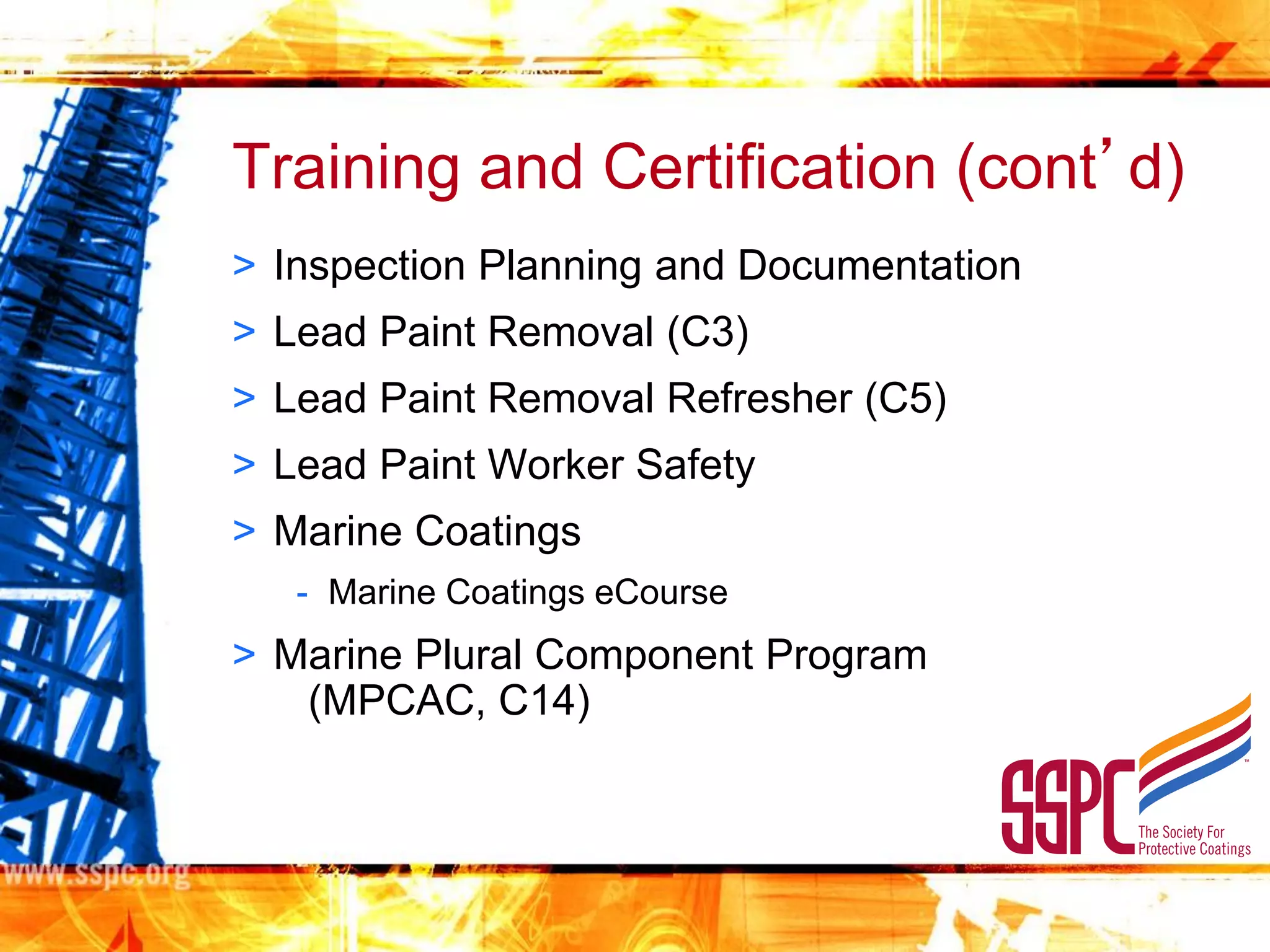 SSPC Train and cert long | PDF