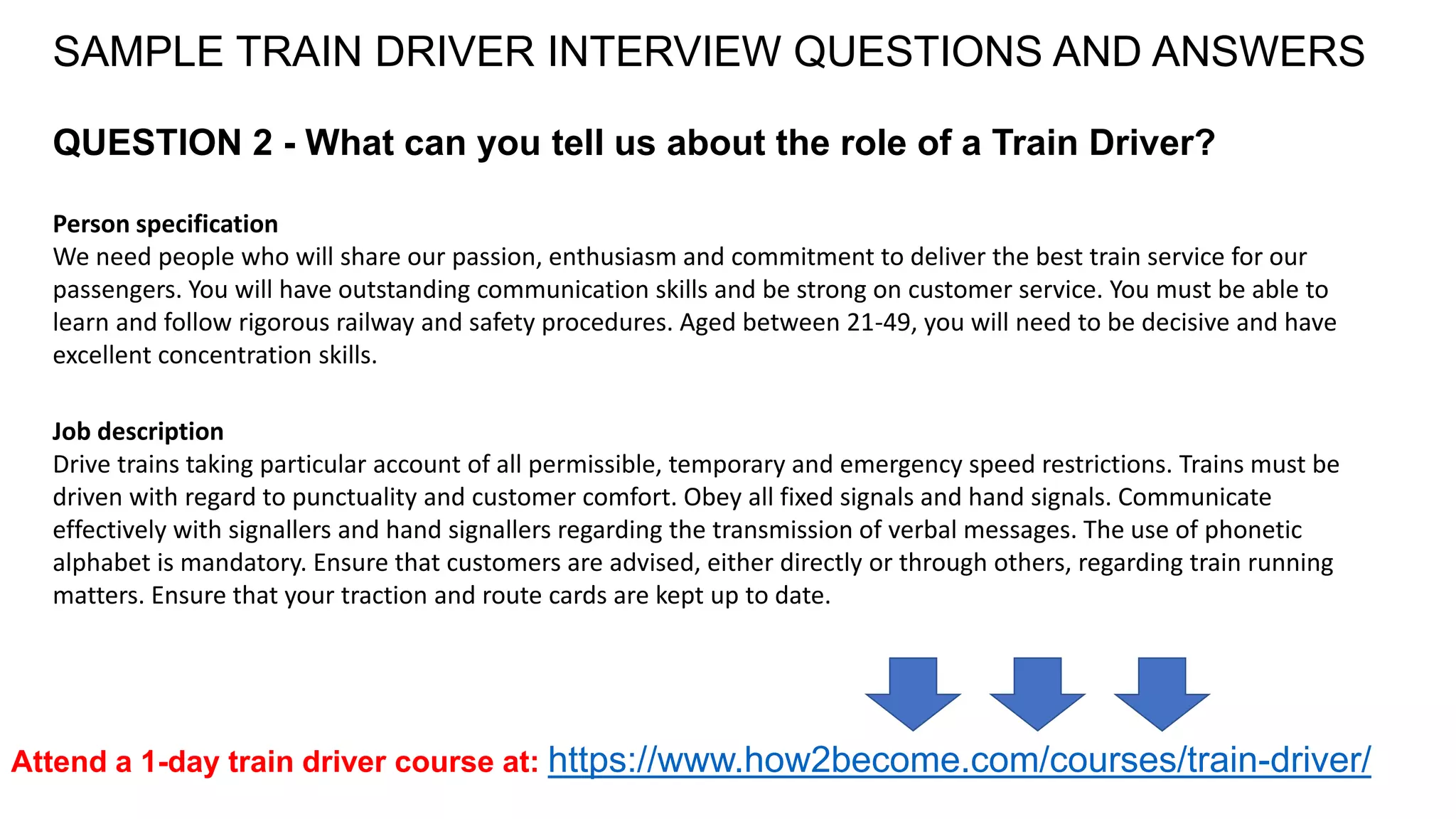 Train Driver Interview Questions and Answers | PPTX