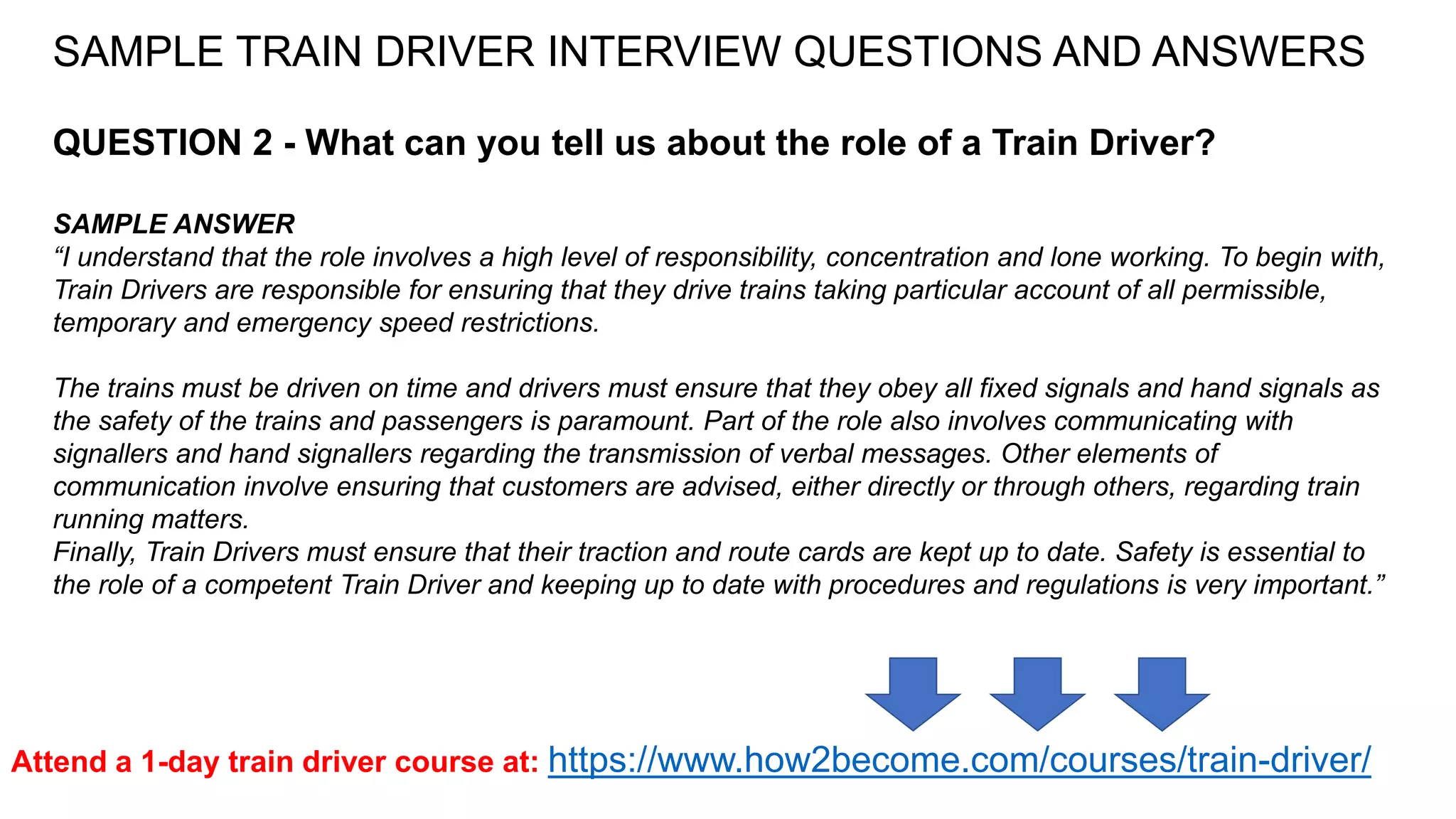 Train Driver Interview Questions and Answers | PPTX