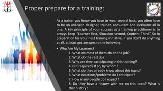 Trainer Excellence tips | PPT
