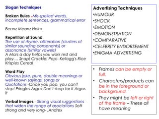 GCSE Media Advert Annotation Guide Sheet | PPT