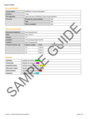 Trainers Guide SAMPLE | PDF | Resume Writing and Advice | Job Search