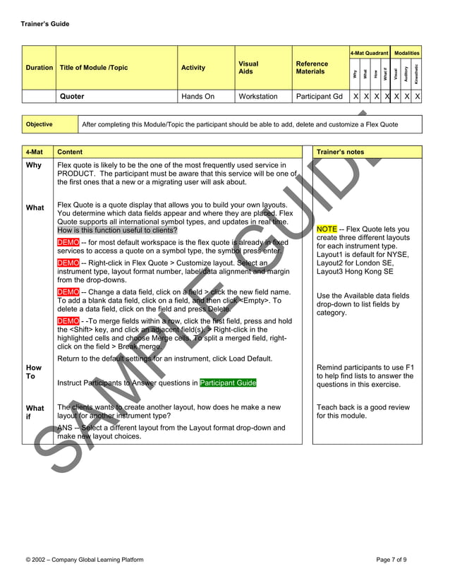 Trainers Guide SAMPLE | PDF