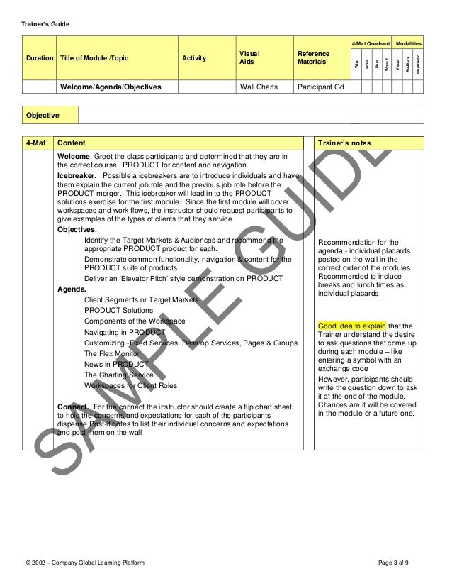 Trainers Guide SAMPLE